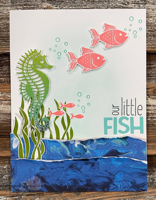 Our Little Fish Scrapbook Layout - Stamped Treasures