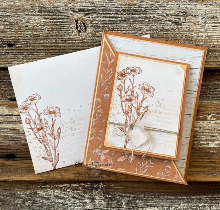 Diagonal Joy Fold Card - Stamped Treasures