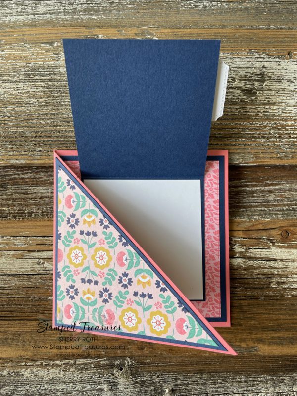 Square Diagonal Joy Fold Card - Stamped Treasures