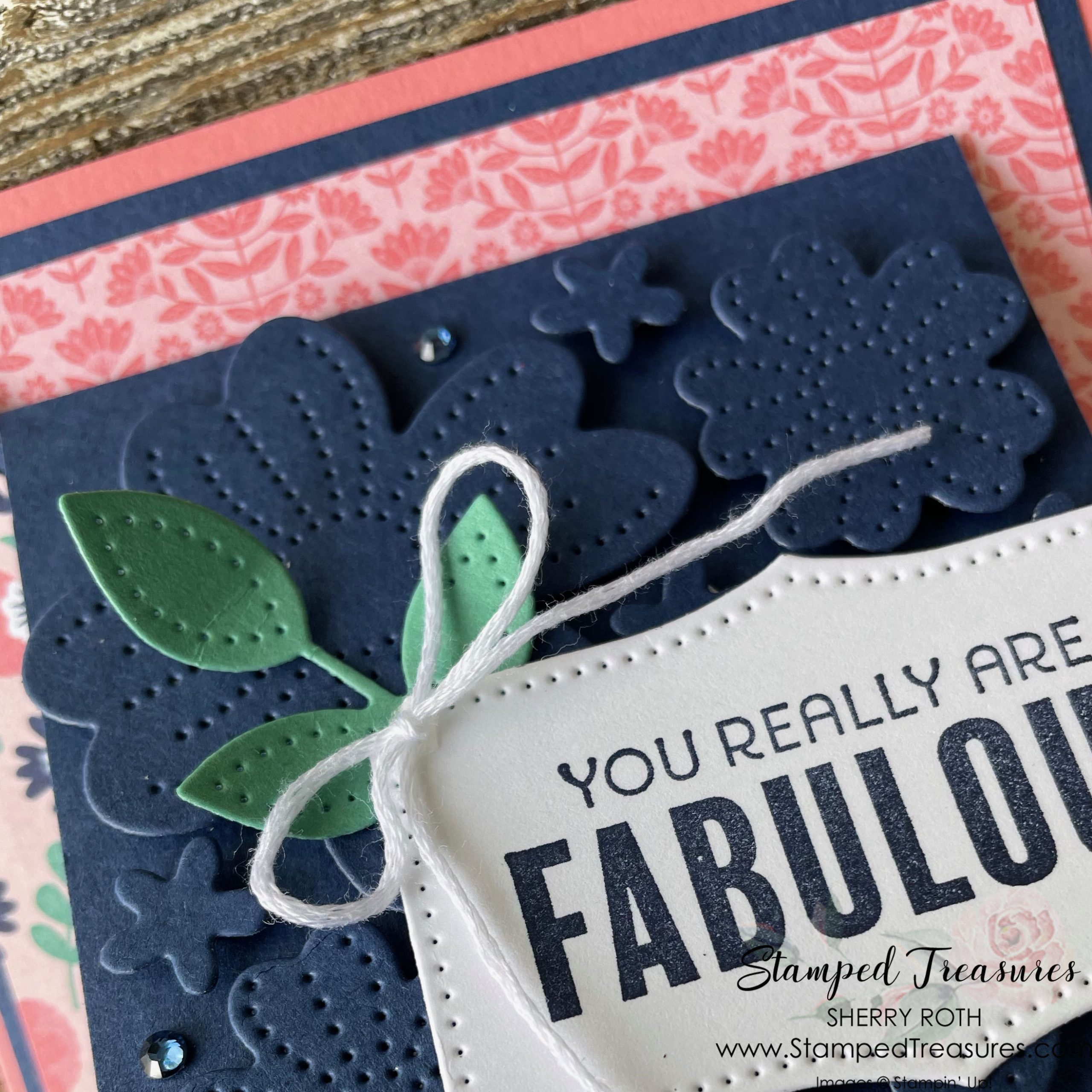 Square Diagonal Joy Fold Card - Stamped Treasures