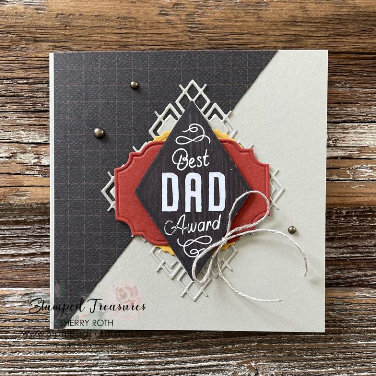 Best Dad Award Card - Stamped Treasures