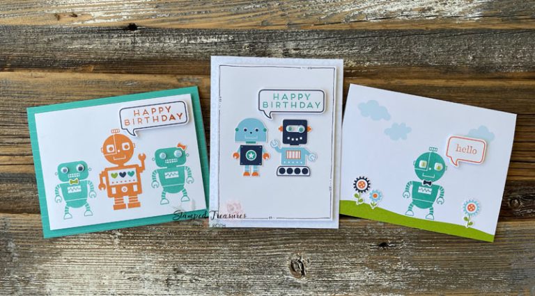 Robot Buddies Scrapbook Layout - Stamped Treasures