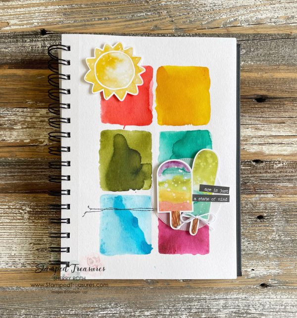 Popsicle Art Journal Layout - Stamped Treasures