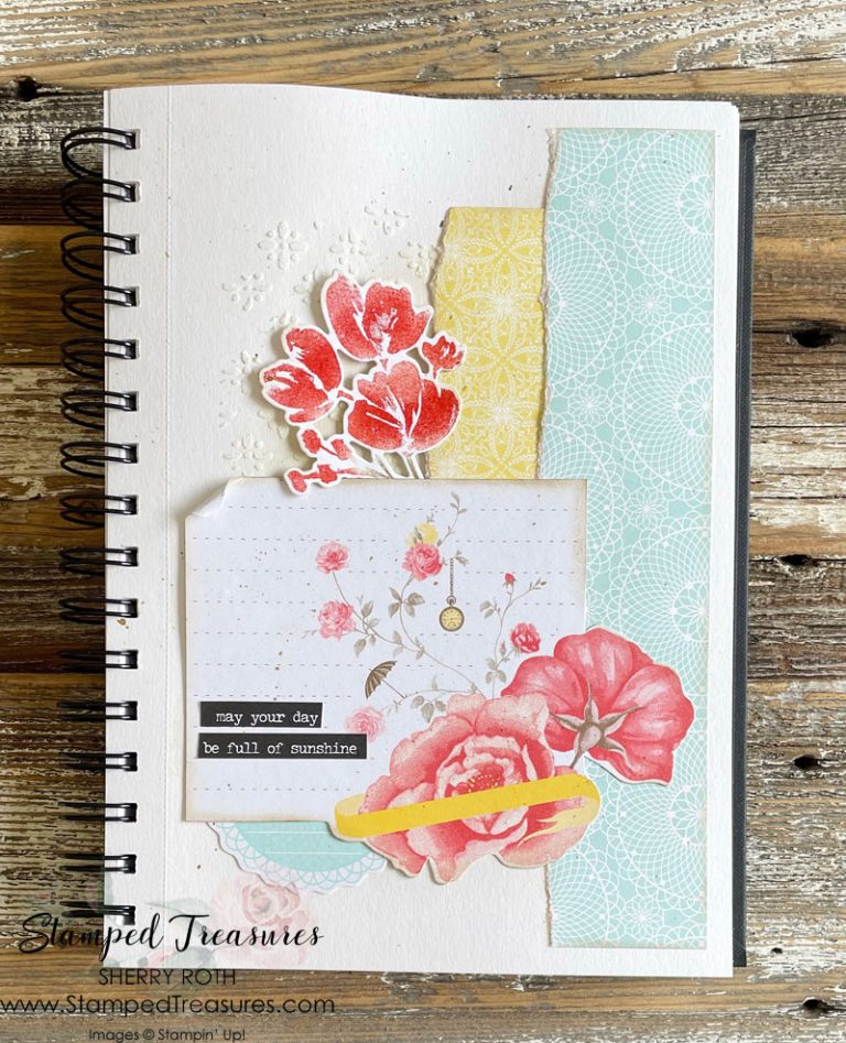 Art Gallery Art Journal Layout - Stamped Treasures