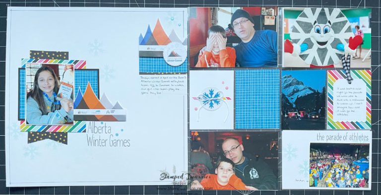 Celebrate Everything Scrapbook Layout - Stamped Treasures