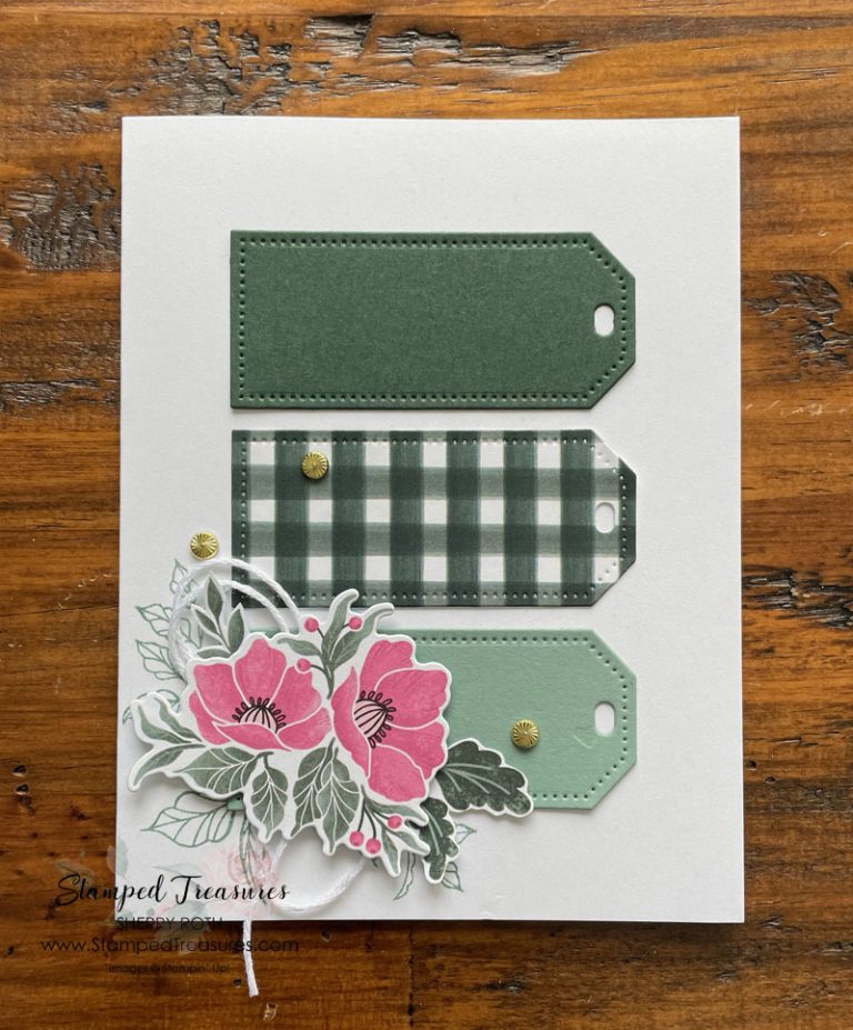 Framed Florets Card - Sherry Roth Stamped Treasures