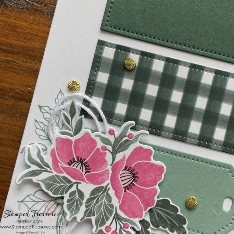 Framed Florets Card - Sherry Roth Stamped Treasures