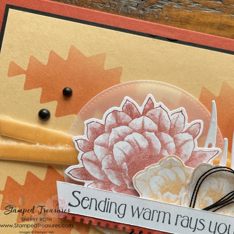 Desert Details Card Idea - Stamped Treasures - Sherry Roth