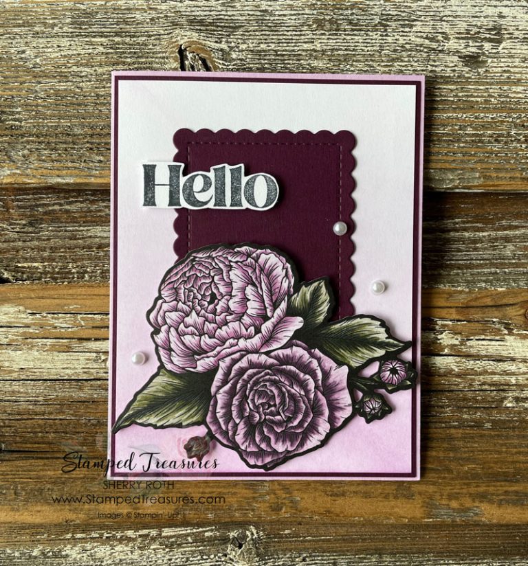 Fragrant Flowers Card Ideas - Stamped Treasures - Sherry Roth