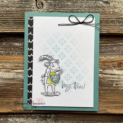 Zany Zoo Hey There Card - Stamped Treasures - Sherry Roth