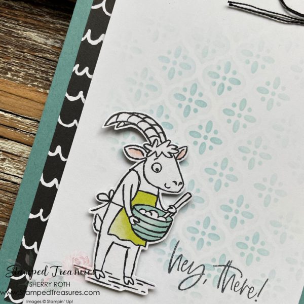 Zany Zoo Hey There Card - Stamped Treasures - Sherry Roth