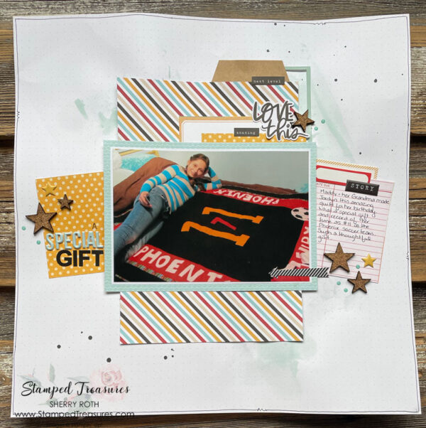 A Special Gift Layout - Stamped Treasures - Sherry Roth