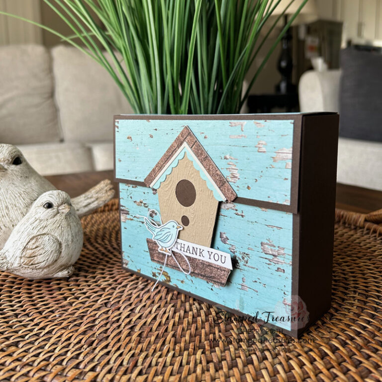 Simple A2 Card Box Tutorial - Stamped Treasures - Sherry Roth