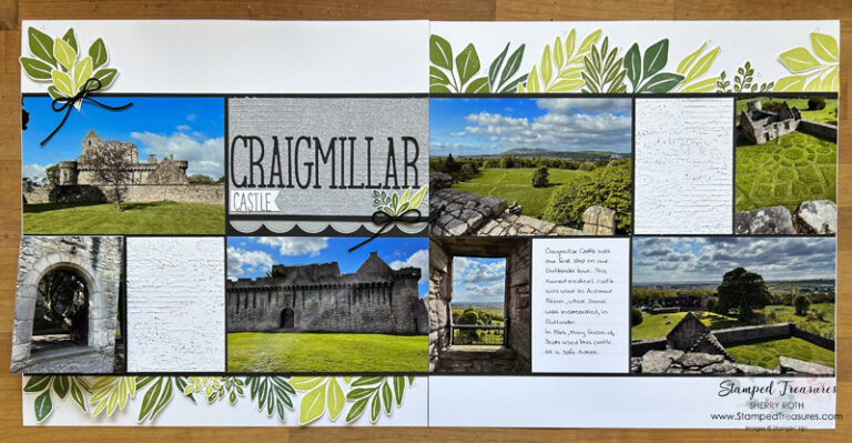 Craigmillar Castle Scrapbook Layout - Stamped Treasures