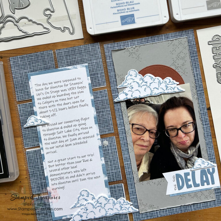 Adventurous Sky Scrapbook Layout - Stamped Treasures