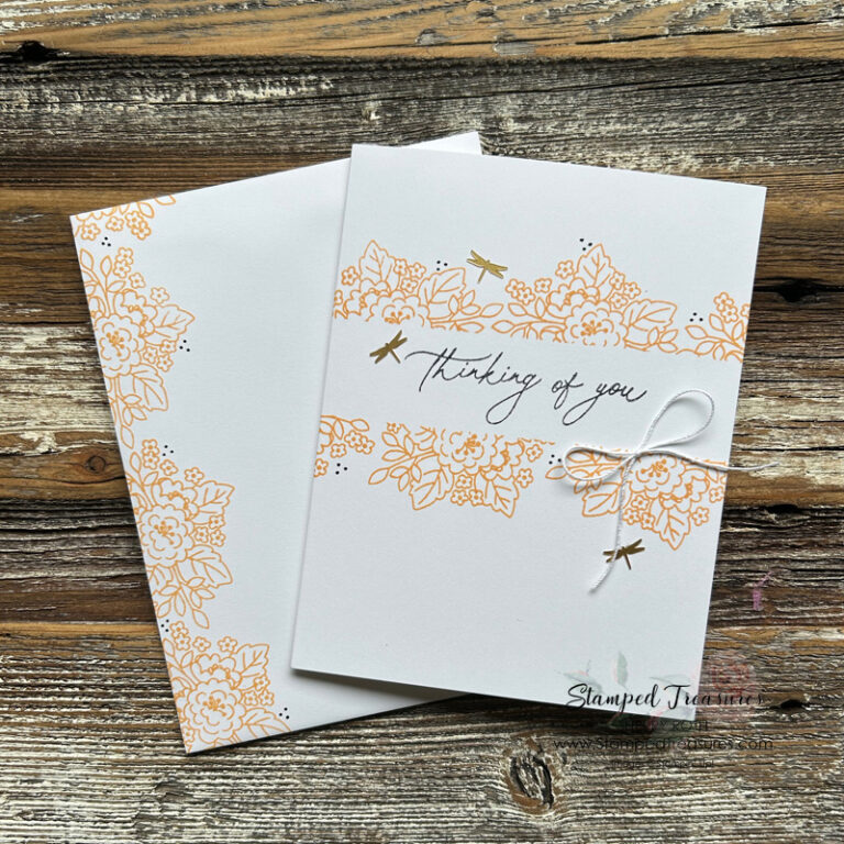 Single Layer Card Ideas - Stamped Treasures - Sherry Roth