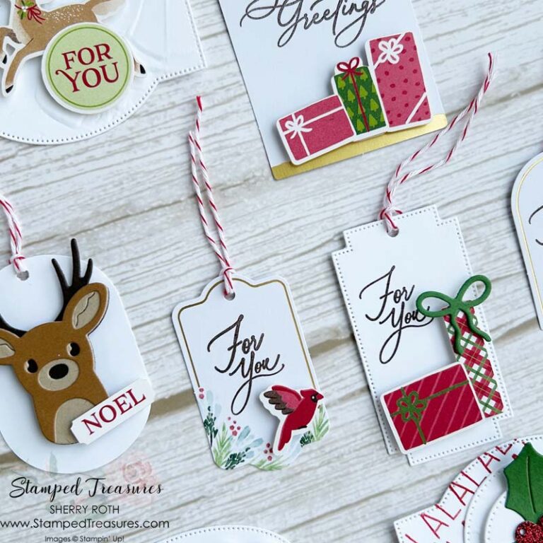 More Christmas Gift Tag Ideas - Stamped Treasures - Sherry Roth