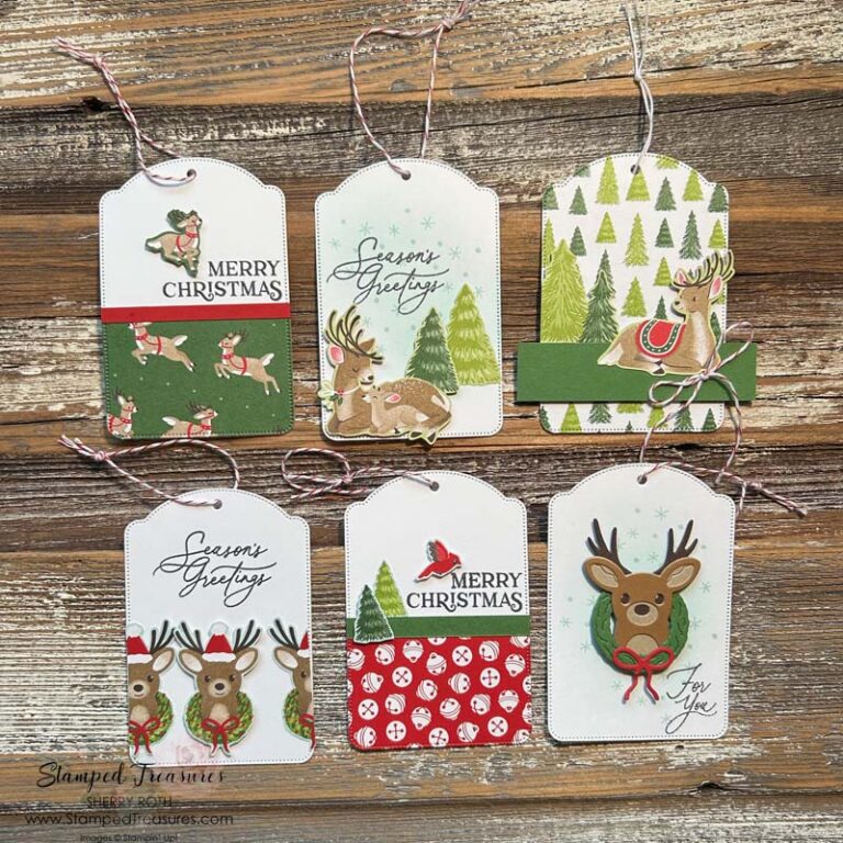 Holiday Tag Ideas - Stamped Treasures - Sherry Roth