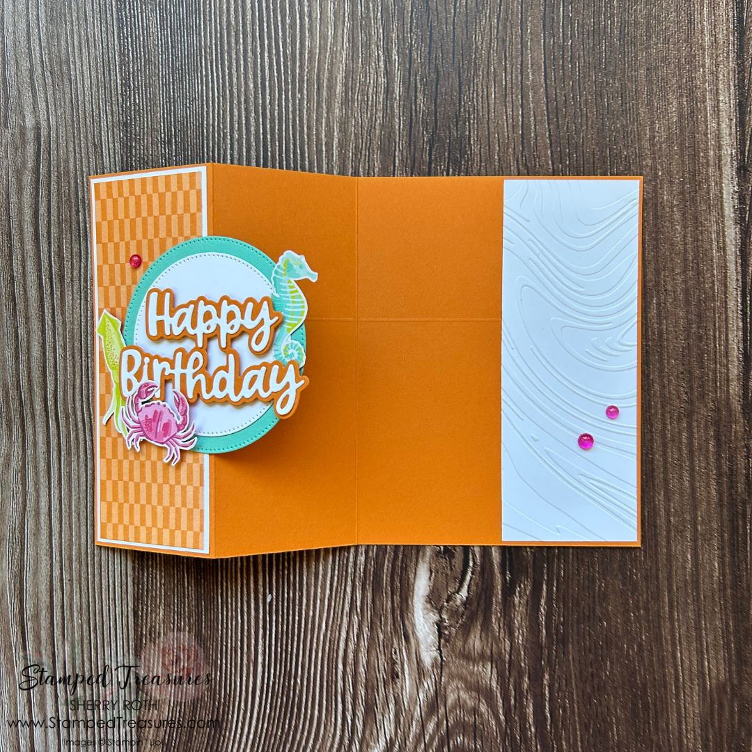Fun Fold Birthday Card - Stamped Treasures - Sherry Roth